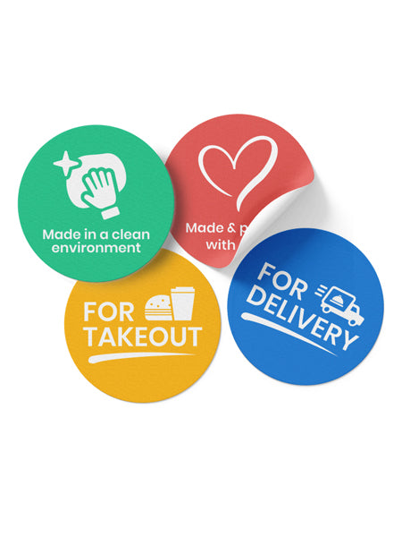Food & Delivery Decals: Perfect for Takeout & Delivery Packaging